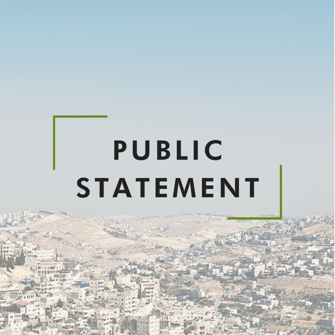 Churches for Middle East Peace (CMEP) Public Statement